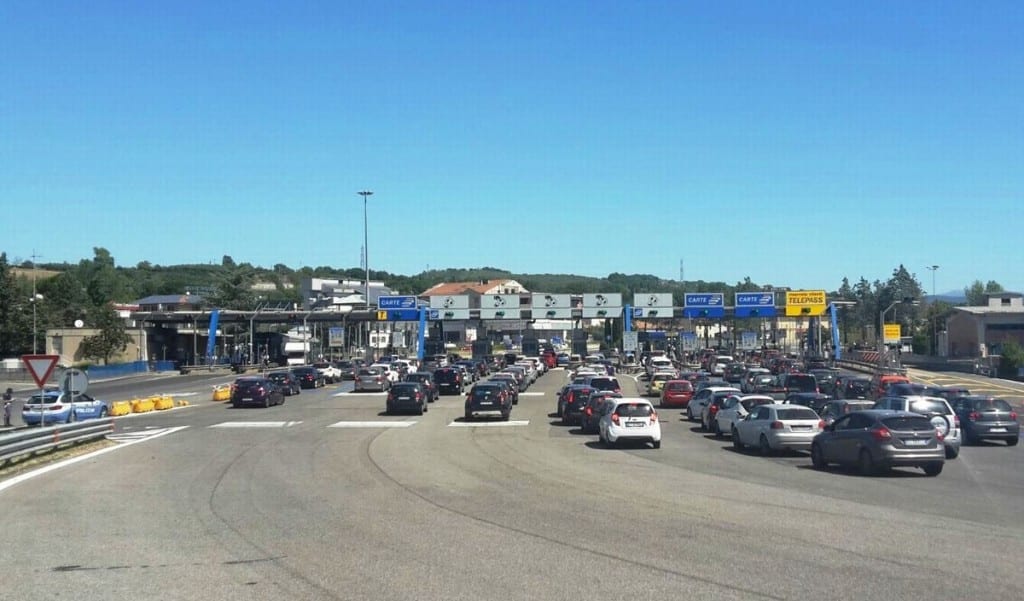 Autostrada A1 AutoSole, casello di Orte – agosto 2016 | umbriaON
