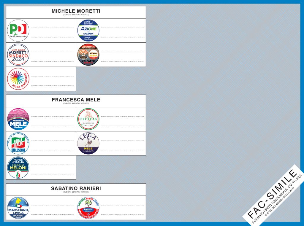Amministrative 2024: pubblicati i fac-simile delle schede elettorali ...