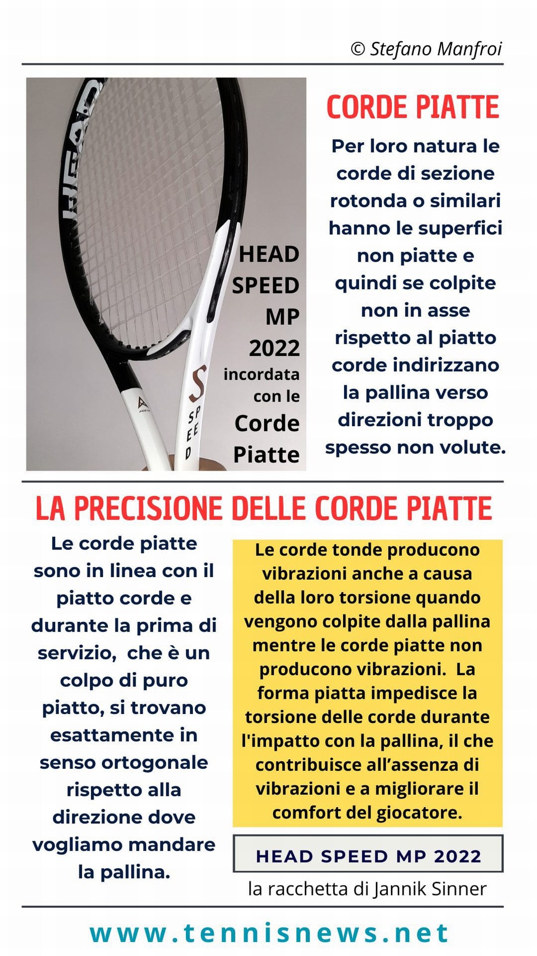 Tennis: corde piatte vs. corde tonde. La relazione di S. Manfroi - UmbriaON